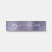 Elegant Lavender Brushed Metal Handwriting Door Sign | Zazzle