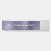 Elegant Lavender Brushed Metal Handwriting Door Sign | Zazzle
