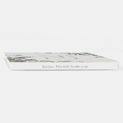 Elegant Lavender Eucalyptus Leafy Foliage Wedding Guest Book | Zazzle