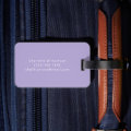 Elegant Lavender Lilac Script Name Personalized Luggage Tag | Zazzle