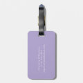 Elegant Lavender Lilac Script Name Personalized Luggage Tag | Zazzle