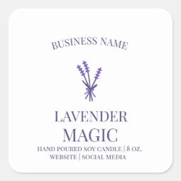 Elegant lavender purple minimalist Product Label | Zazzle
