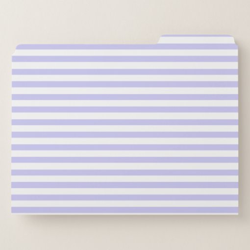 Elegant Lavender Striped File Folder | Zazzle
