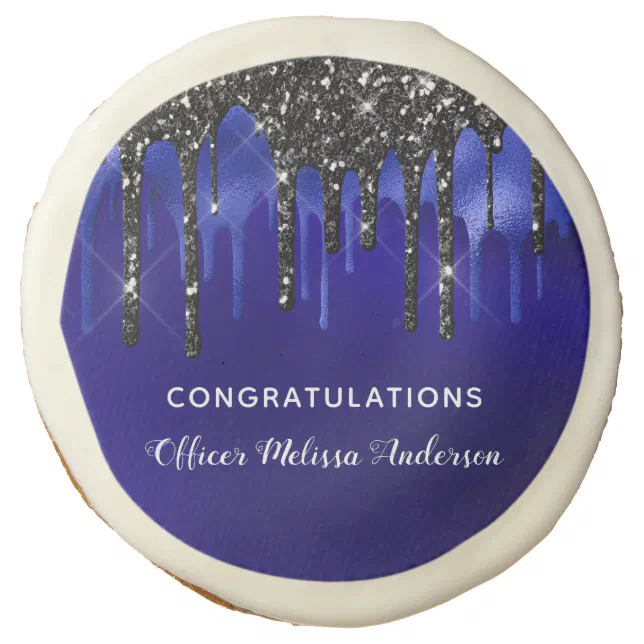 Elegant Law Enforcement Retirement Police Sugar Cookie | Zazzle