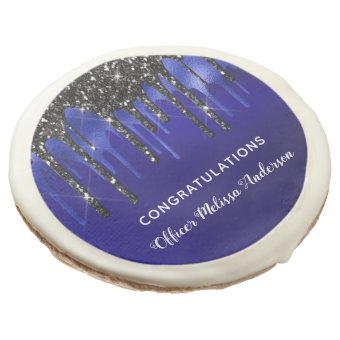 Elegant Law Enforcement Retirement Police Sugar Cookie | Zazzle