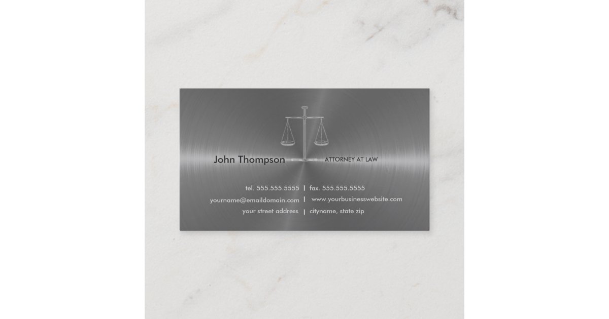 Elegant Lawyer / Attorney / Legal Business Card | Zazzle