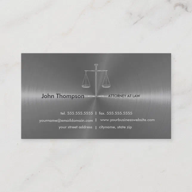 Elegant Lawyer / Attorney / Legal Business Card | Zazzle