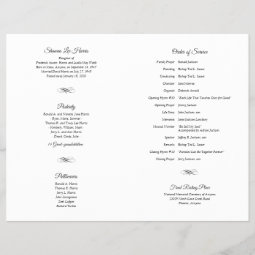 Elegant LDS Funeral Program Flyer | Zazzle