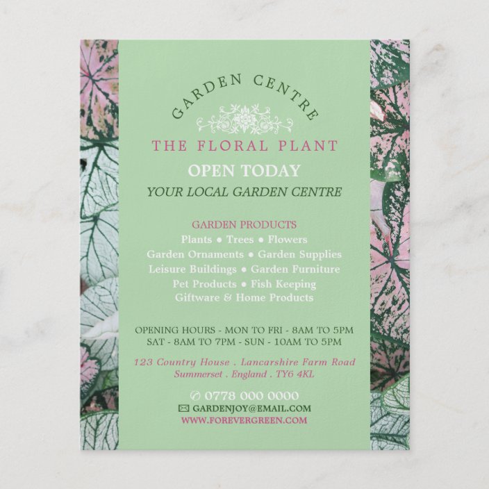 Elegant Leaf, Garden Center, Horticulturist Flyer | Zazzle.com