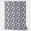 Elegant Leafy Gray Modern Botanical Wallpaper | Zazzle