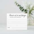 Elegant Leave Us A Message Wedding Advice | Zazzle