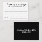Elegant Leave Us A Message Wedding Advice Cards | Zazzle