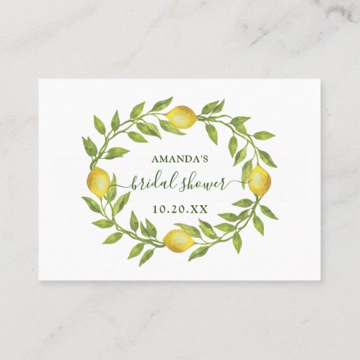 Elegant Lemon Guess How Many Game Card | Zazzle