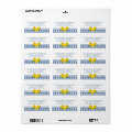 Elegant Lemon Italian Blue Tile Label | Zazzle