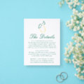 Elegant Lemon Wedding Details Letterpress Enclosure Card | Zazzle