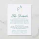 Elegant Lemon Wedding Details Letterpress Enclosure Card | Zazzle