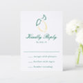 Elegant Lemon Wedding Letterpress RSVP Cards | Zazzle
