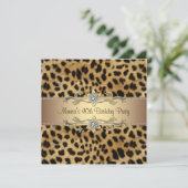 Elegant Leopard Birthday Party Invitation | Zazzle