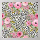 Elegant Leopard Print and Floral Design | Zazzle