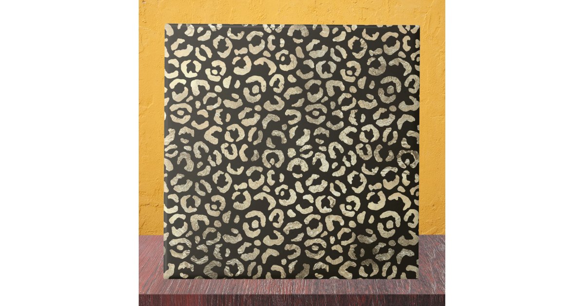 Elegant Leopard Print Ceramic Tile | Zazzle