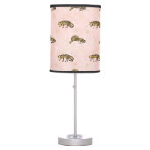 Elegant Leopard Print Soft Pink Table Lamp | Zazzle
