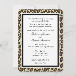 Elegant Leopard Wedding Invitation | Zazzle