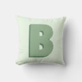 Elegant Letter B Monogram Personalized Initial Throw Pillow | Zazzle