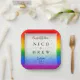 Elegant LGBTQ+ Pride Wedding Paper Plates | Zazzle