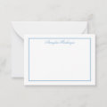 Elegant Light Blue and White Personalized Note Card | Zazzle