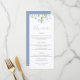 Elegant Light Blue Floral Wedding Menu | Zazzle