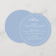 Elegant Light Blue Round Menu | Zazzle