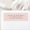 Elegant light blush pink return address label | Zazzle