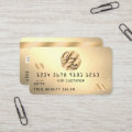 Elegant Light Gold Metallic Credit Card Logo | Zazzle