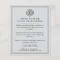 Elegant Light Gray Business Logo Promotional Flyer | Zazzle