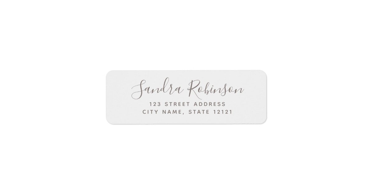 Elegant light gray return address labels | Zazzle