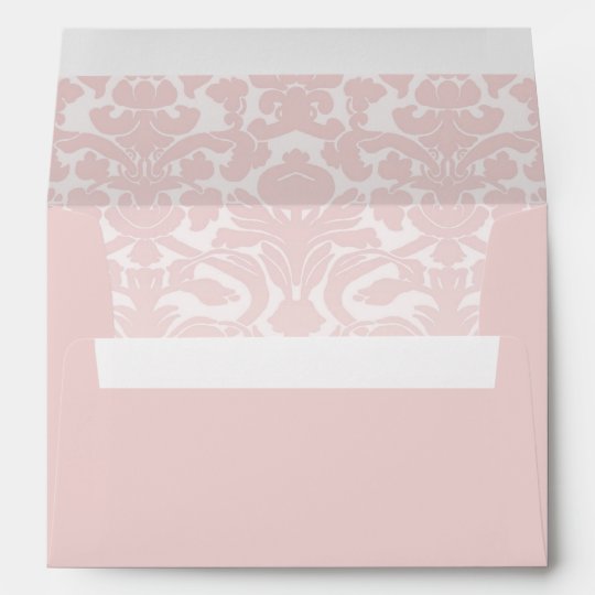 Elegant Light Pink Damask Envelope for 5x7" | Zazzle.com