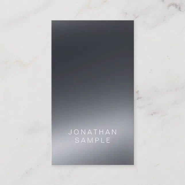 Elegant Light Shadow Artistic Plain Professional Business Card | Zazzle