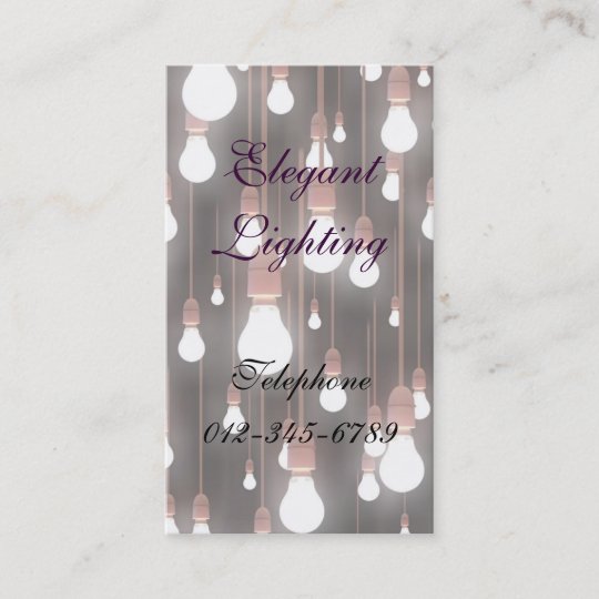 Elegant Lighting Business Card | Zazzle.com