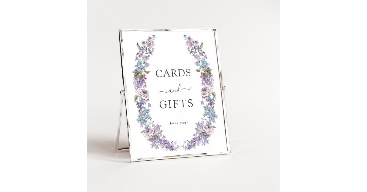 Elegant Lilac Cards and Gifts Poster | Zazzle