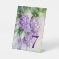 Elegant Lilac Flowers Table Number Pedestal Sign | Zazzle