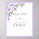 Elegant Lilac Lavender Floral Bridal Welcome Poster | Zazzle