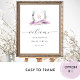Elegant Lilac Pastel Monogram Wedding Welcome Sign | Zazzle