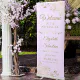 Elegant Lilac Purple & Gold Lacy Wedding Welcome Retractable Banner ...