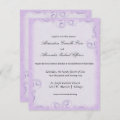 Elegant Lilac Scrollwork Formal Wedding Invite | Zazzle