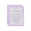 Elegant Lilac Scrollwork Formal Wedding Invite | Zazzle