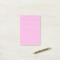 Elegant Lined Pink Post It Notes | Zazzle