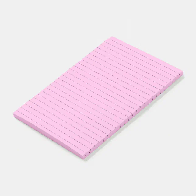 Elegant Lined Pink Post It Notes | Zazzle