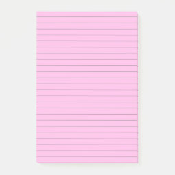 Elegant Lined Pink Post It Notes | Zazzle