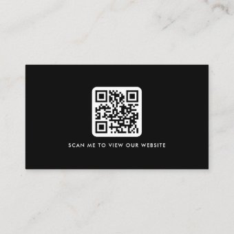 Elegant logo QR code golden gradient divider black Business Card | Zazzle