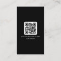 Elegant logo QR code gray gradient border black Business Card | Zazzle